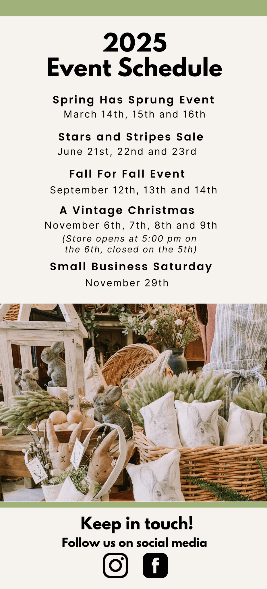 Event Schedule – The Vintage Industry